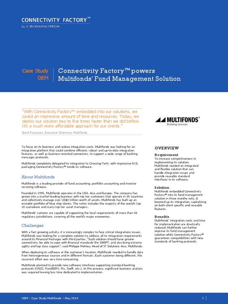 Case Study OEM Multifonds en | PDF | Communications Protocols ...