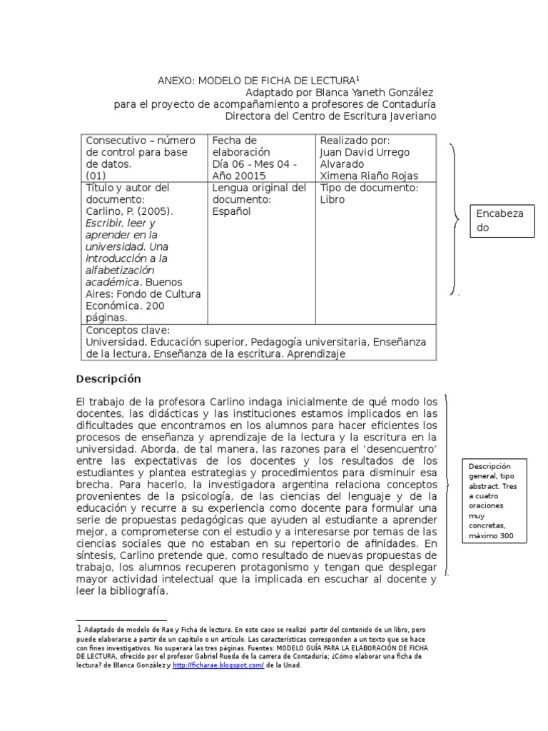 Modelo Rae | PDF | Lectura (proceso) | Aprendizaje