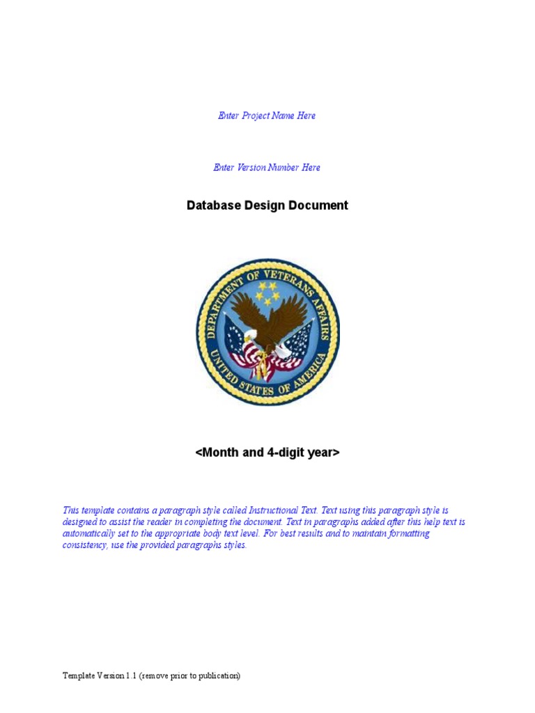 Database Design Document Template Pdf Application Programming 4478
