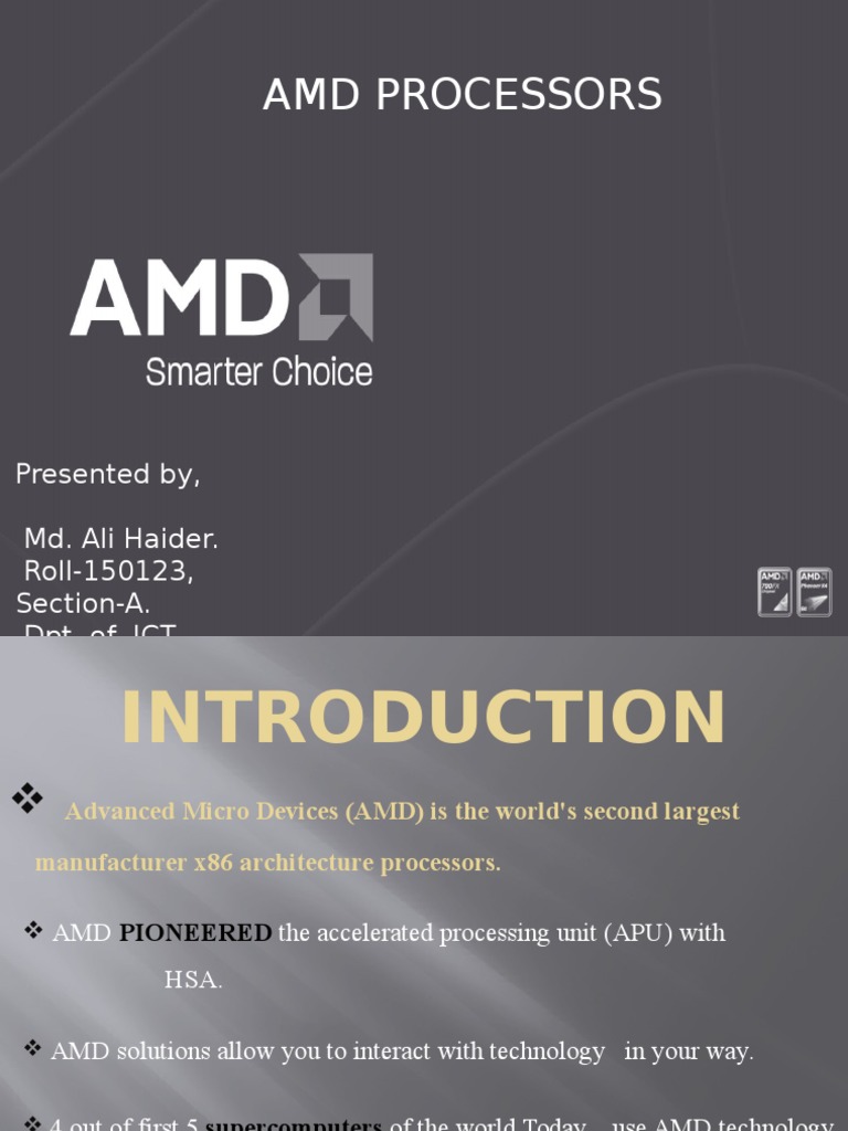 Amd Processor | PDF | Advanced Micro Devices | Microprocessor