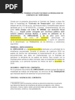 Modelo de Contrato Intermitente | PDF | Derecho laboral | Tiempo de trabajo