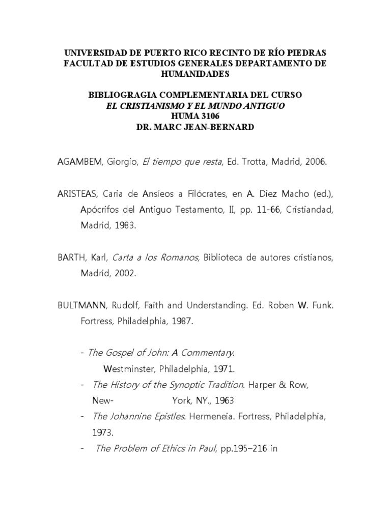 Christianity & Ancient World Bibliography | PDF | Christian Bible | New ...