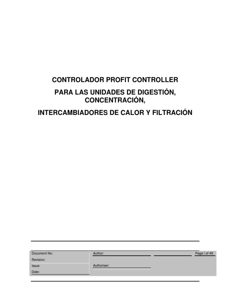 Controlador Profit Controller - Español | PDF | Negro | Optimización ...