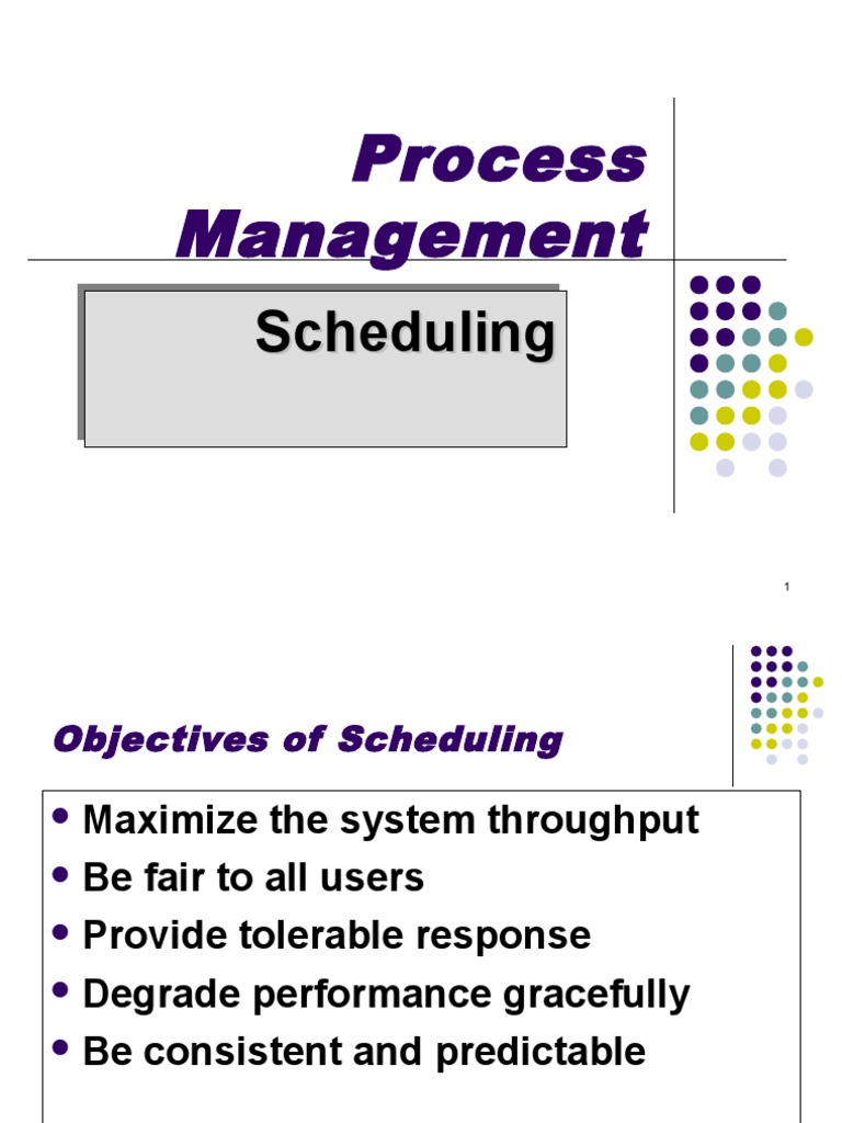Operating System - Scheduling | PDF | Scheduling (Computing) | Operating System Technology
