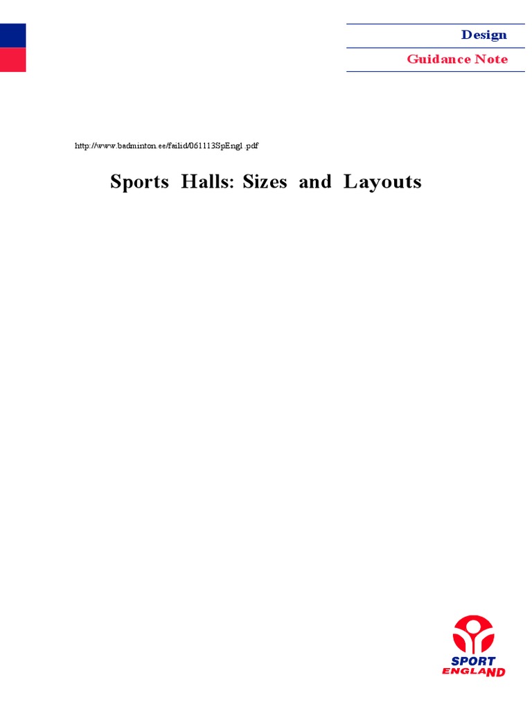 Sports Halls: Sizes and Layouts: Guidance Note | PDF | Sports | Volleyball