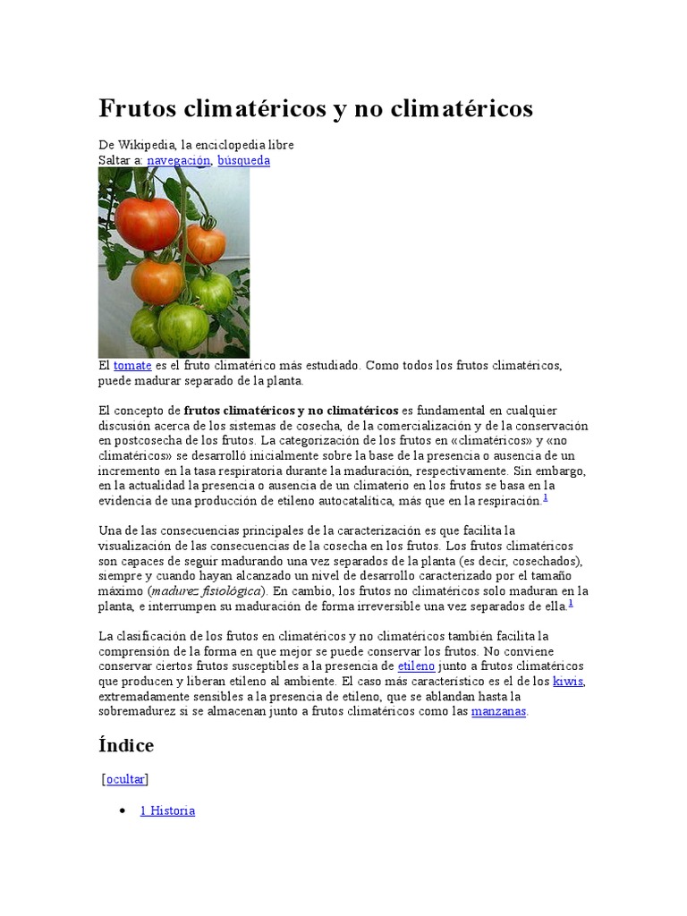 Frutos Climatéricos | PDF | Frutas comestibles | Etnobotánica