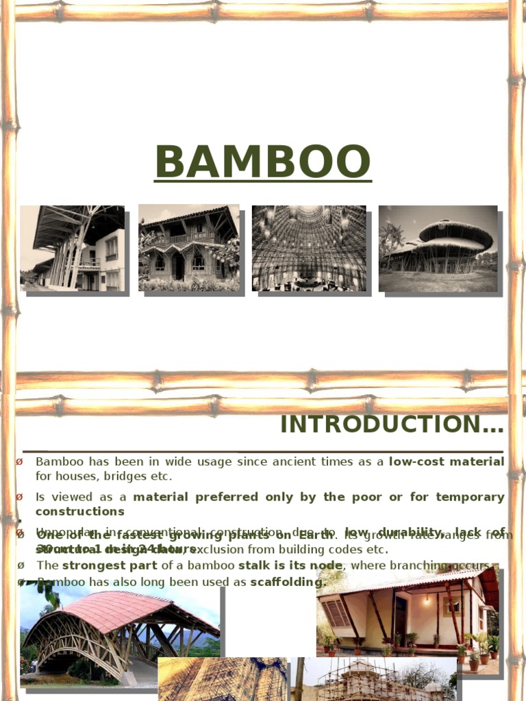 Bamboo Construction | PDF | Slate | Foundation (Engineering)