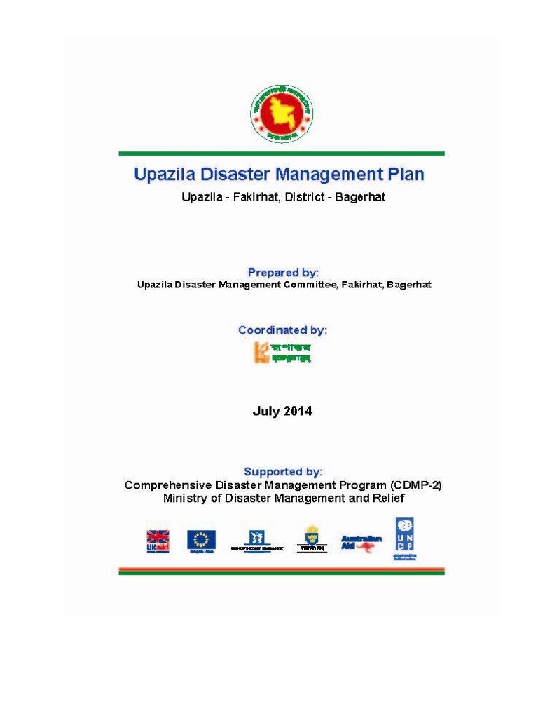 DM Plan Fakirhat Upazila Bagerhat District - English Version-2014 | PDF ...