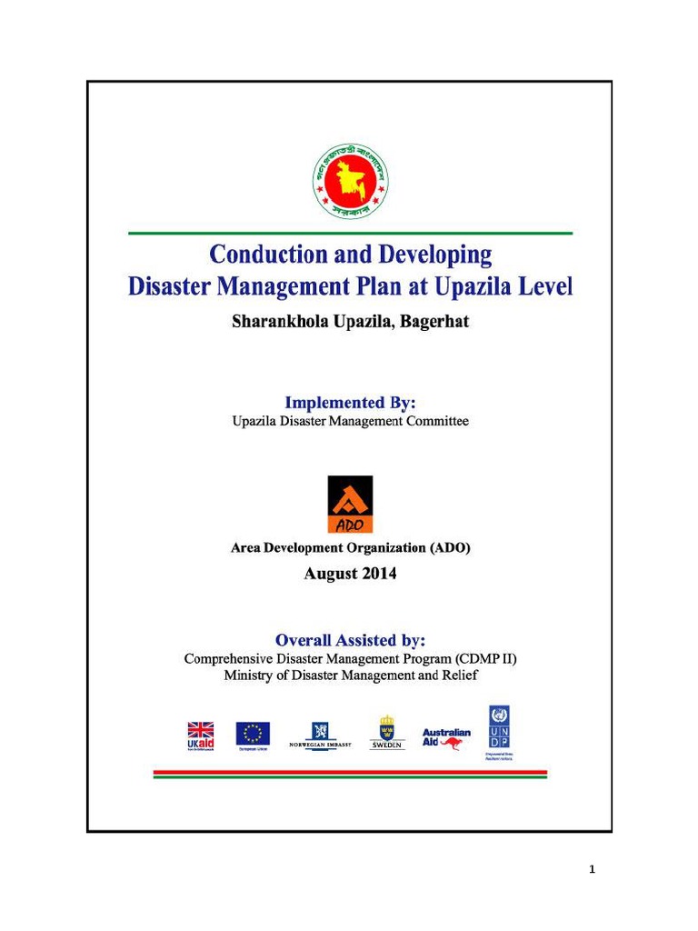 DM Plan Sharankhola Upazila Bagerhat District - English Version-2014 ...