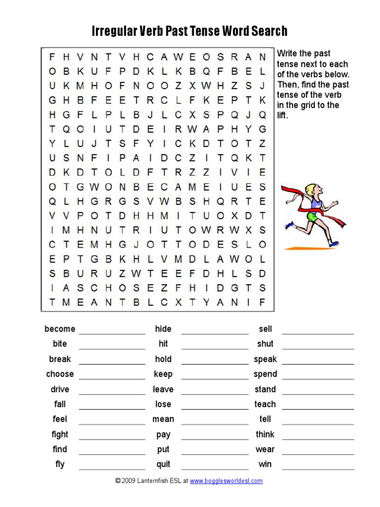 Irregular Verb Past Tense Puzzle | PDF