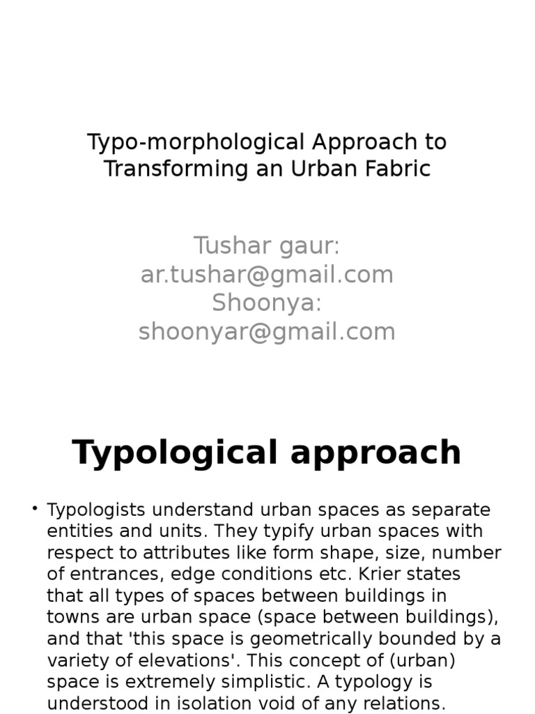 Typo-Morphological Approach To Transforming An Urban Fabric | PDF | Shape | Epistemology