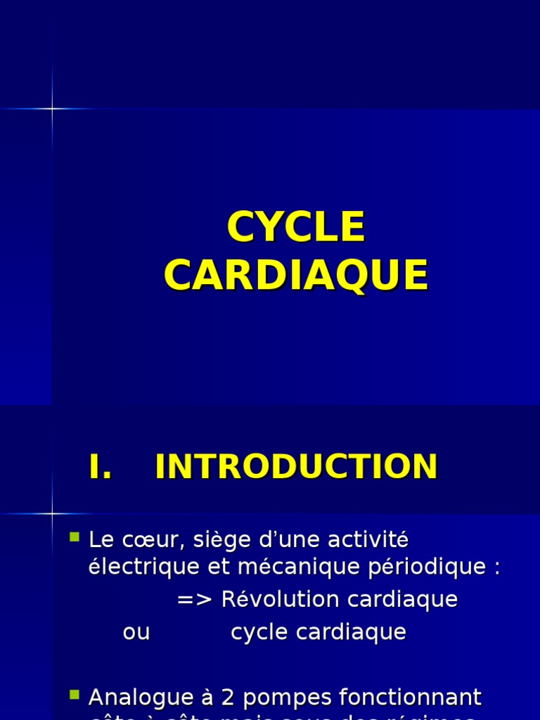 Cycle Cardiaque | PDF | Cœur | Électrocardiographie