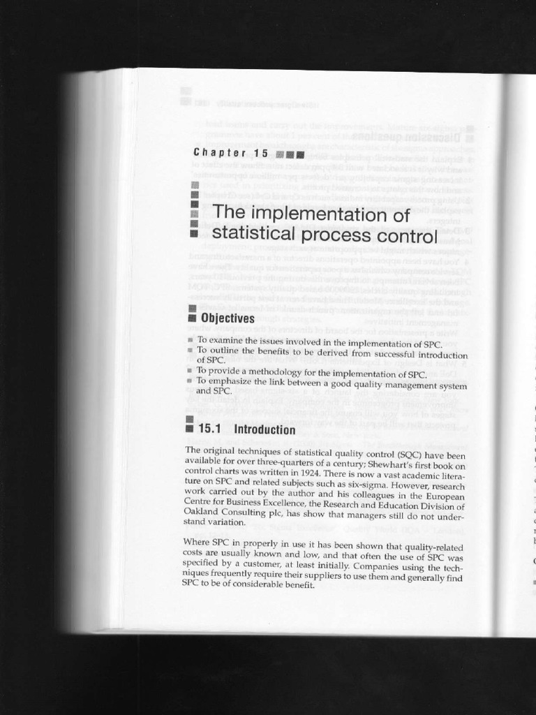 The Implementation of Statistical Process Control | PDF | Transport