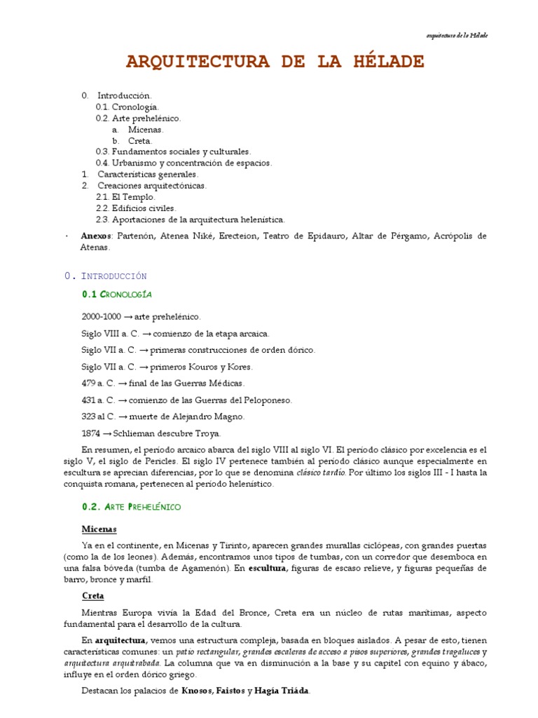 Arquitectura de La Hélade | PDF | templo | Periodo helenístico