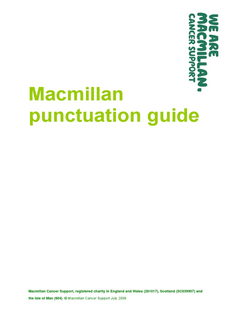 Macmillan Punctuation Guide | PDF | Ellipsis | Comma