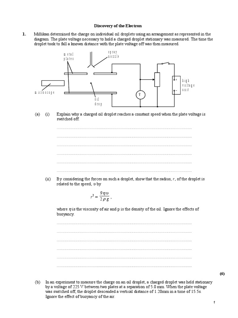 Discovery of Electron | PDF | Electron | Electric Field
