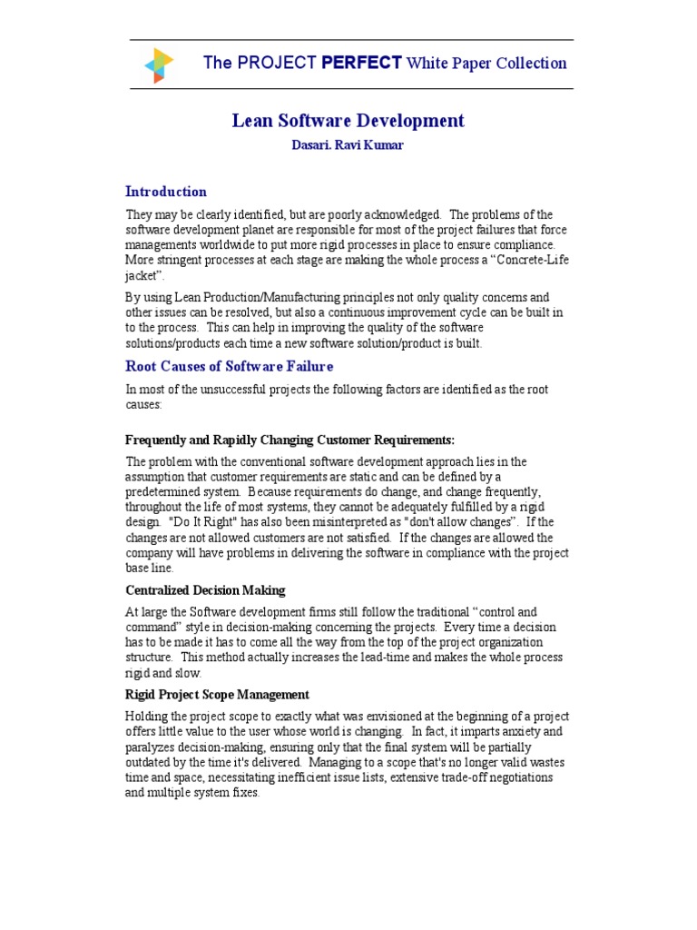 Info Lean Development | PDF | Lean Manufacturing | Software Development Process