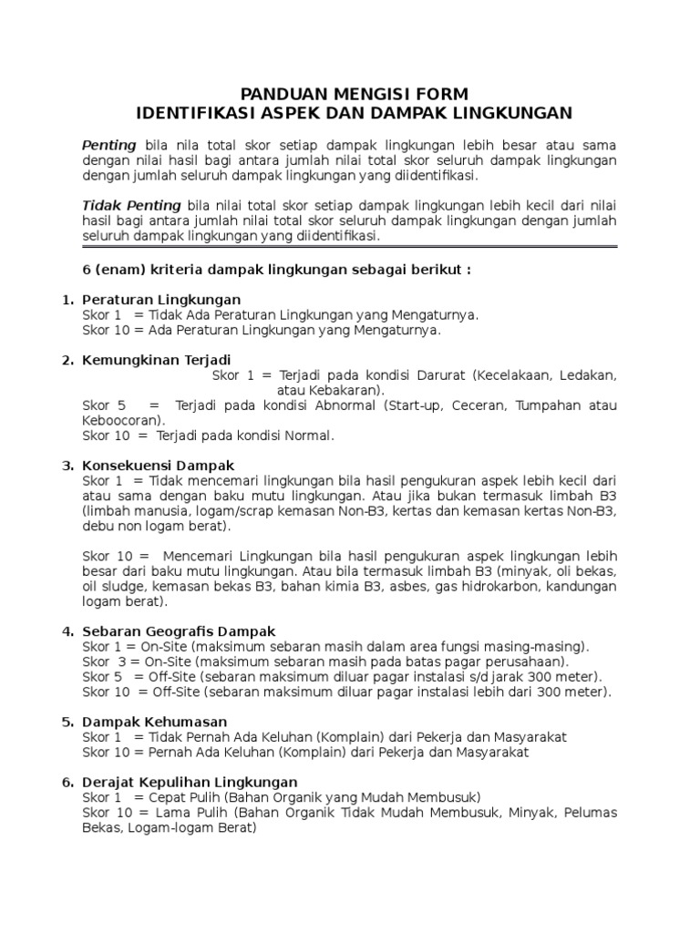 Aturan Mengisi Form IADL | PDF