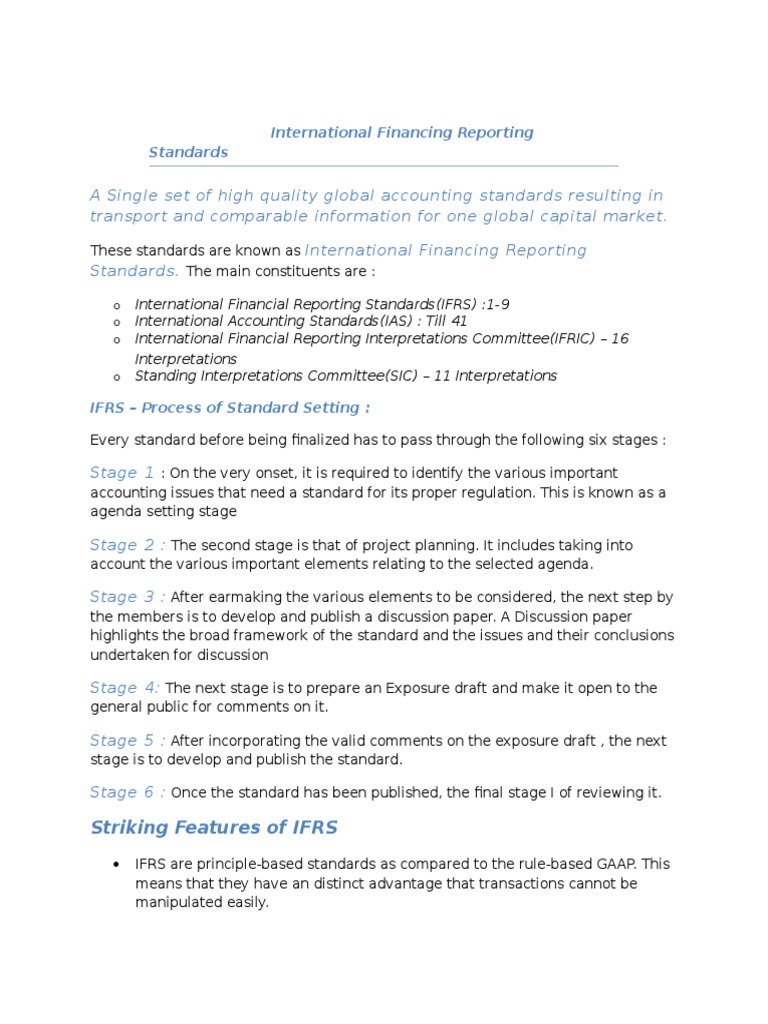 IFRS Notes | PDF | International Financial Reporting Standards ...