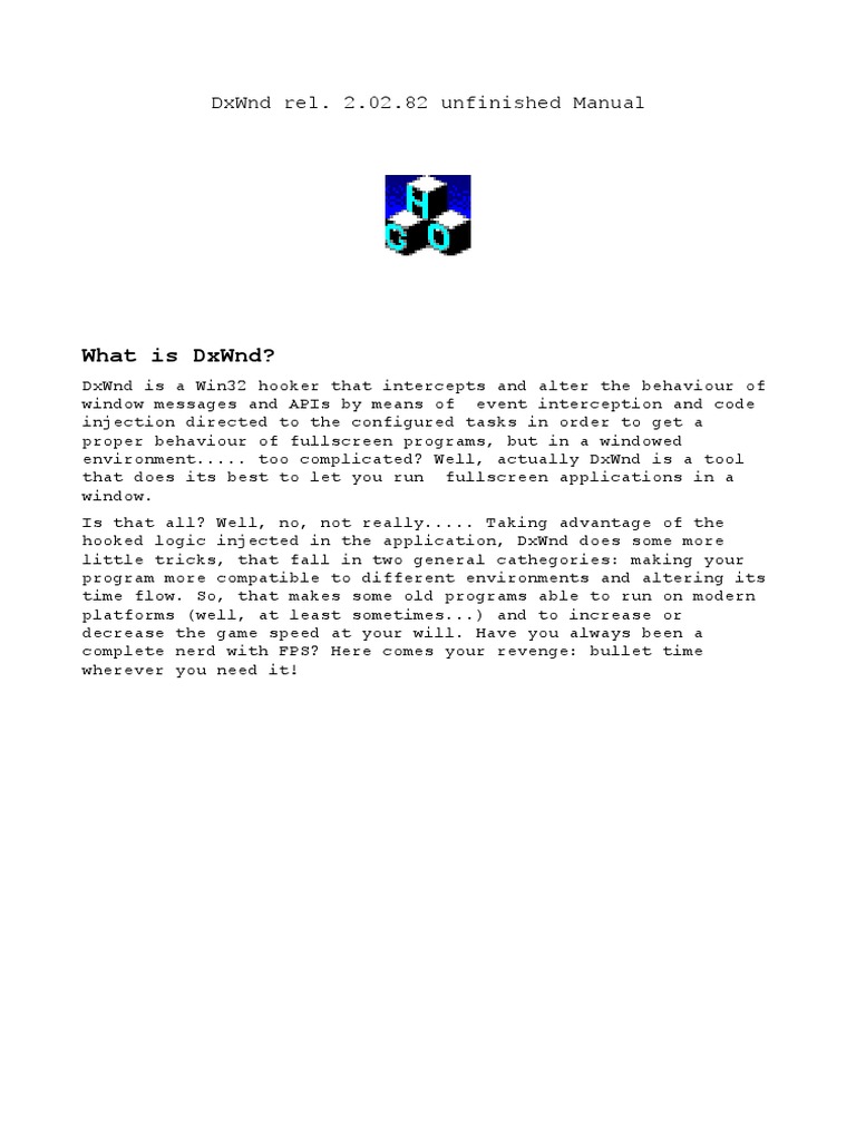 DXWND Manual | PDF | Icon (Computing) | Computer Architecture
