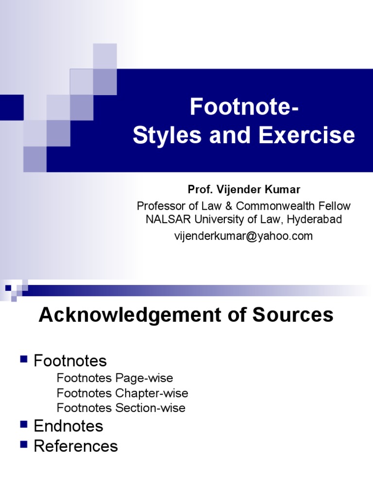3-Footnote-styles and exercise.ppt | Note (Typography) | Public Sphere