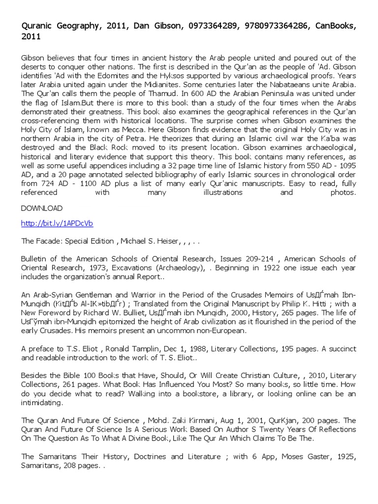 Quranic Geography | PDF | Arabian Peninsula | Quran