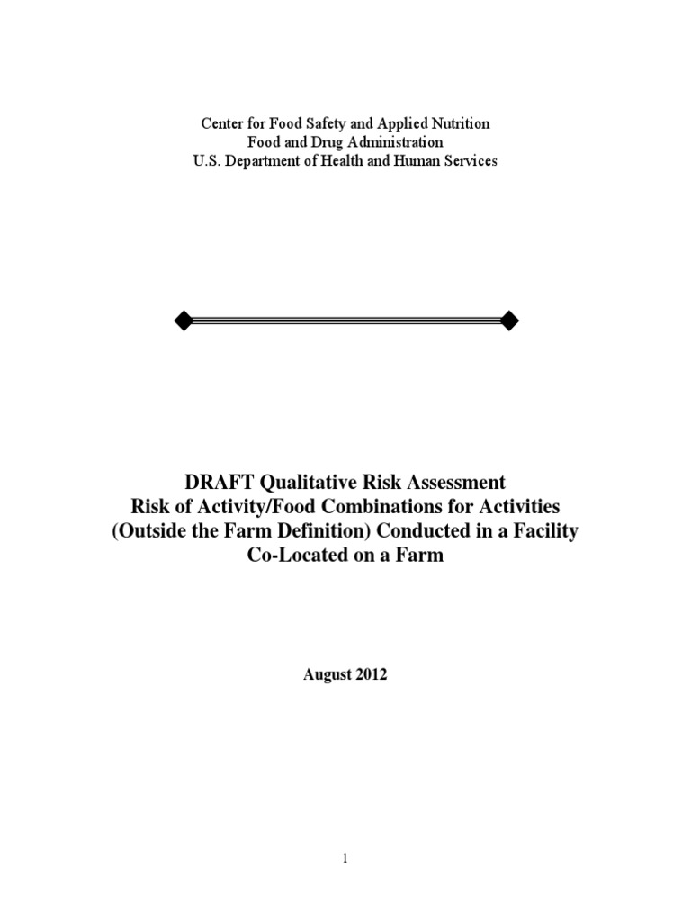 Risk Assessment 2012-11-6 FDA Guidance | PDF | Fruit Preserves ...