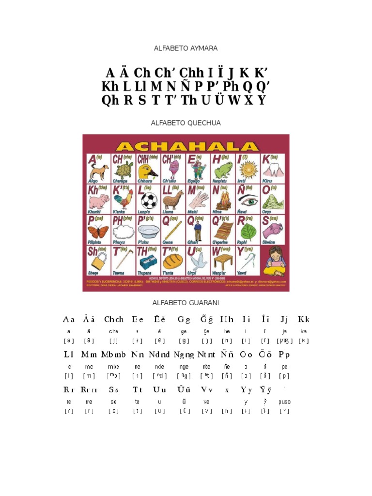 Alfabeto Aymara | PDF