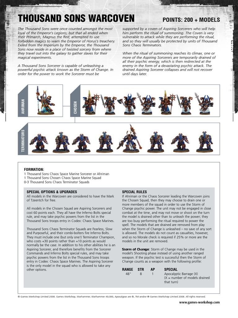 40k Thousand Sons Warcoven | PDF | Law | History
