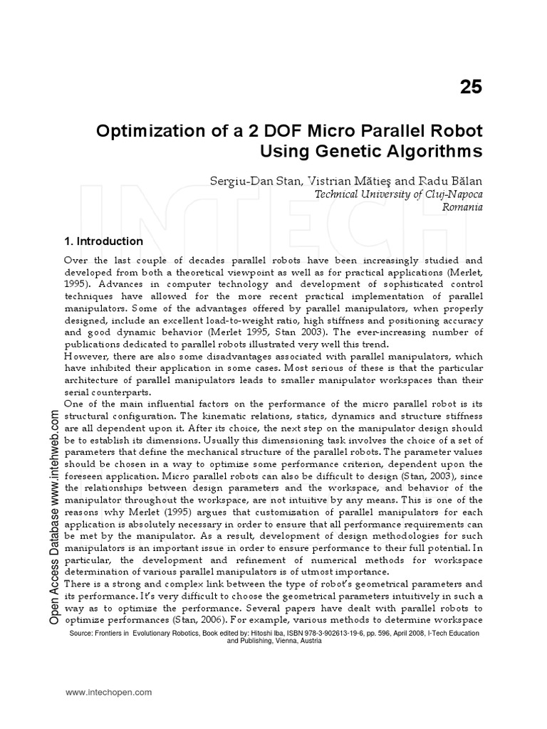 5-Bar 2-Dof Parallel Robot | PDF | Mathematical Optimization | Genetic Algorithm