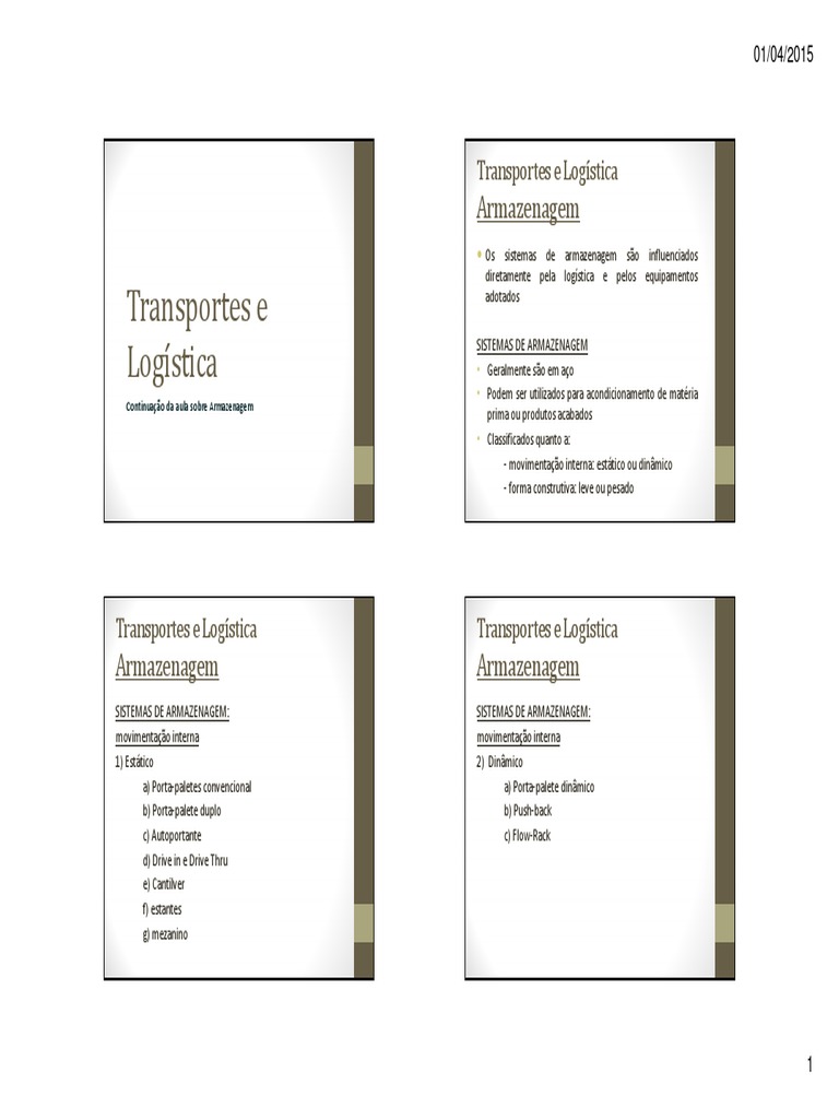 Armazenagem: Sistemas e Compatibilidade | PDF | Logística