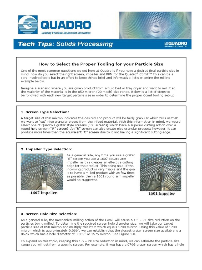Comil Screens | PDF | Mill (Grinding) | Nature