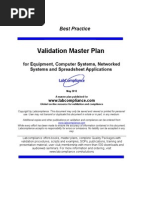 The Preparation of Validation Master Plan: Manual: 035 | PDF ...