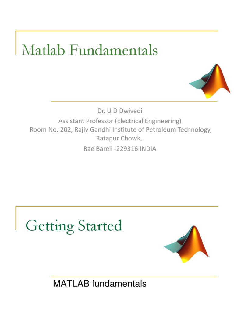 Matlab Session 1 Introduction | PDF | Matrix (Mathematics) | Matlab