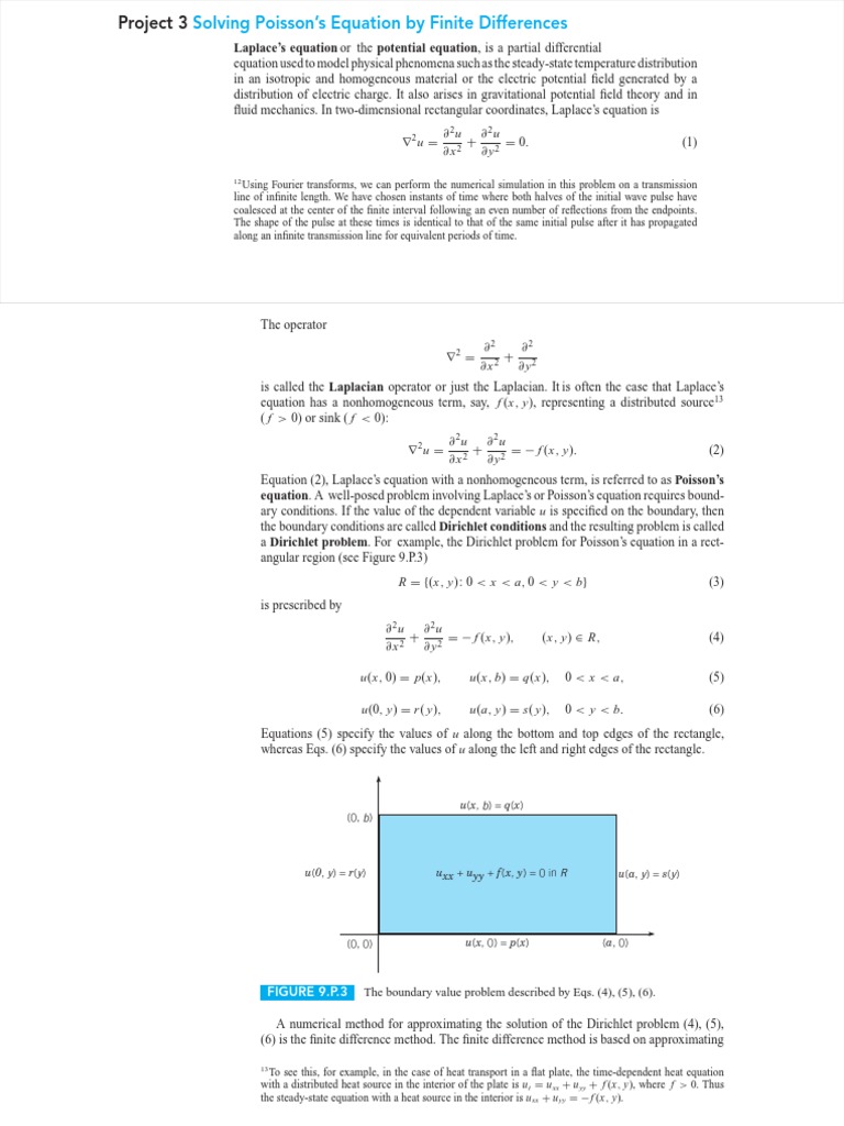 Solving Poisson's Equation by Finite Differences | PDF | Numerical ...