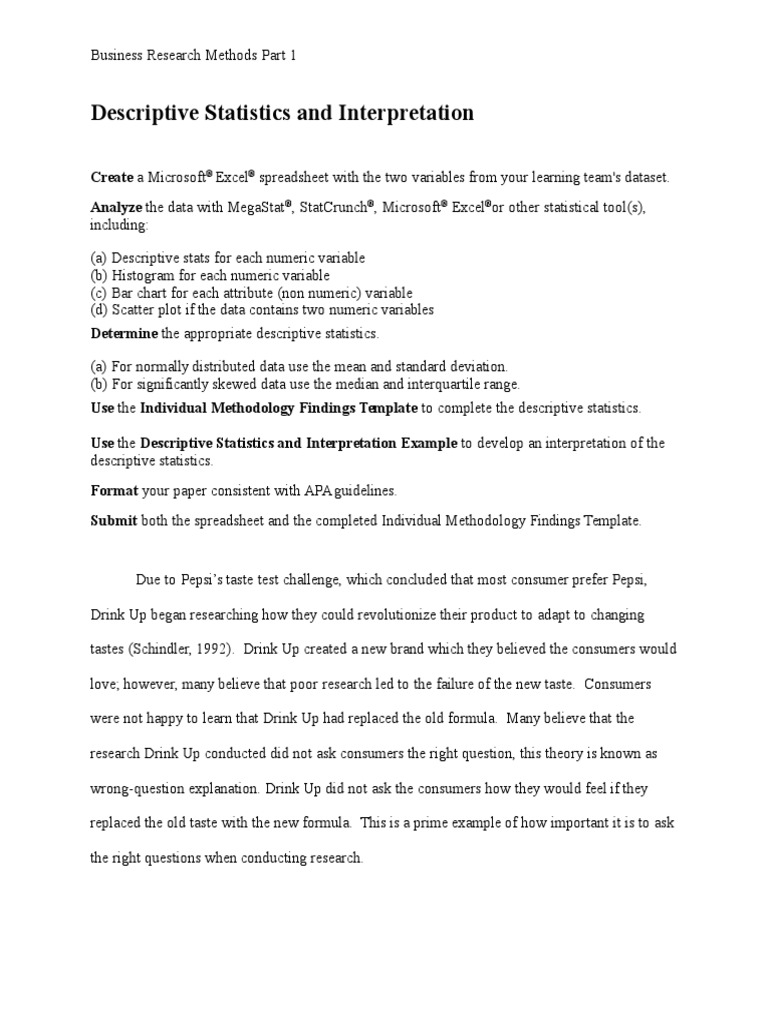 Descriptive Statistics and Interpretation | PDF | Survey Methodology | Sampling (Statistics)