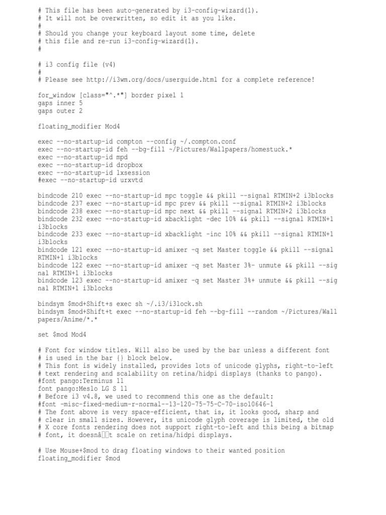 My I3 Config | PDF | Media Technology | Graphic Design