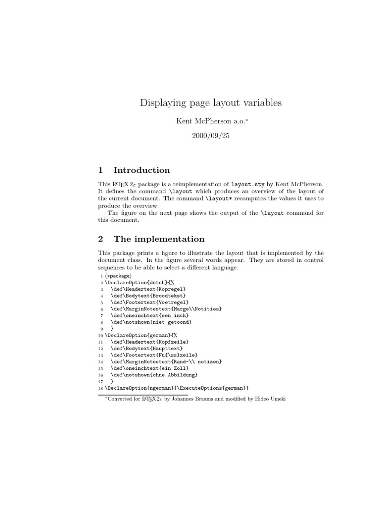 Displaying Page Layout Variables: Kent Mcpherson A.O. 2000/09/25 | PDF | Euclidean Vector ...