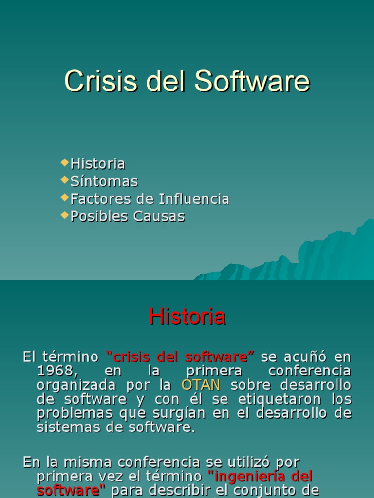 Historia y Causas de la Crisis del Software | PDF | Software ...