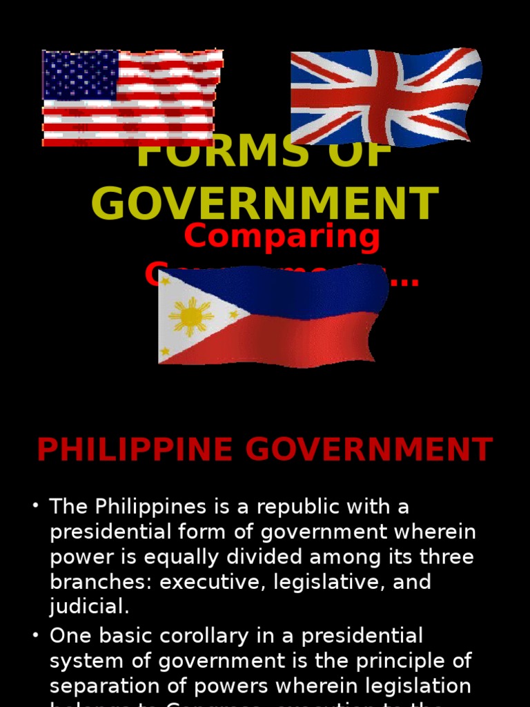 Forms of Government: Comparing Governments | PDF | Presidents Of The ...