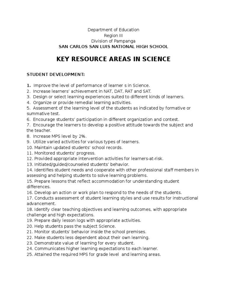 Kra Objective | Learning | Teachers