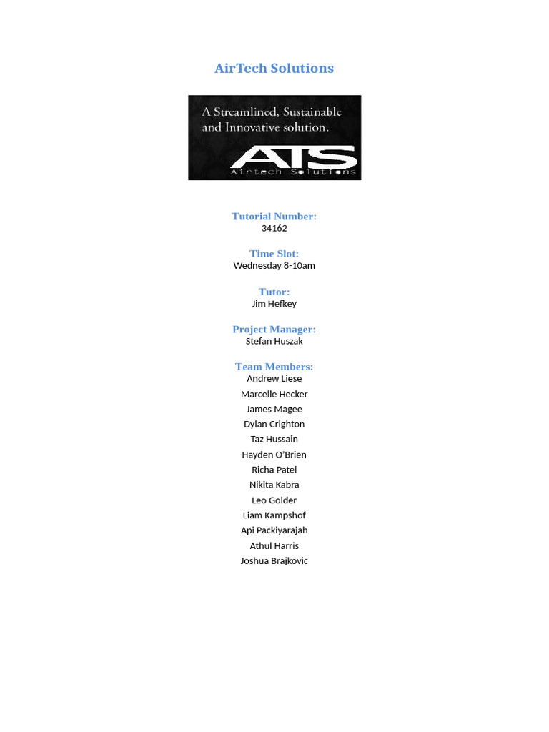 Airtech Solutions: Tutorial Number | PDF | Airport | Career & Growth