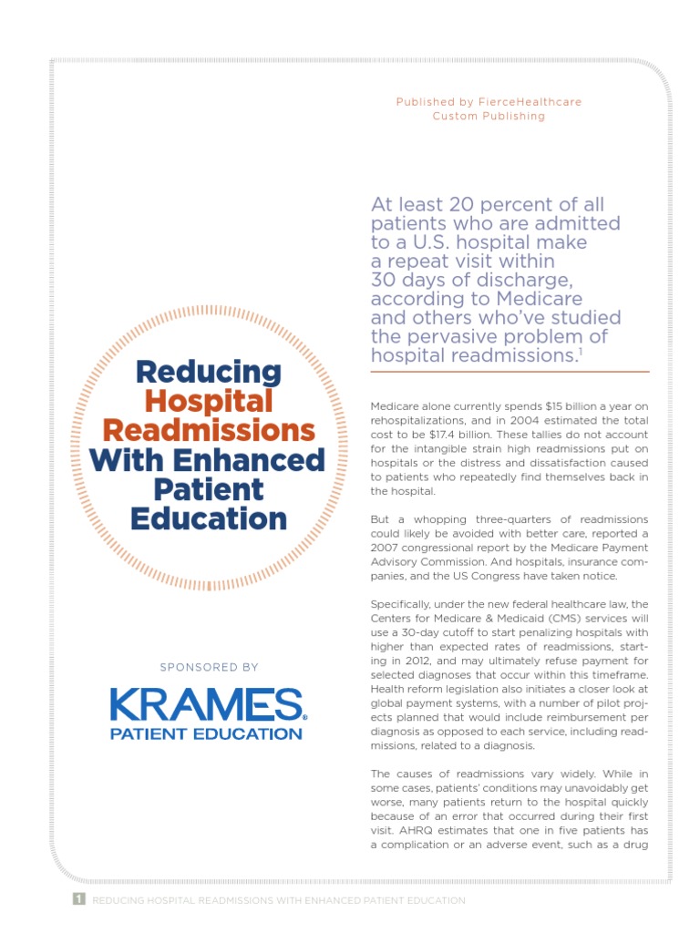Reducing Hospital Readmission | Medicare (United States) | Patient