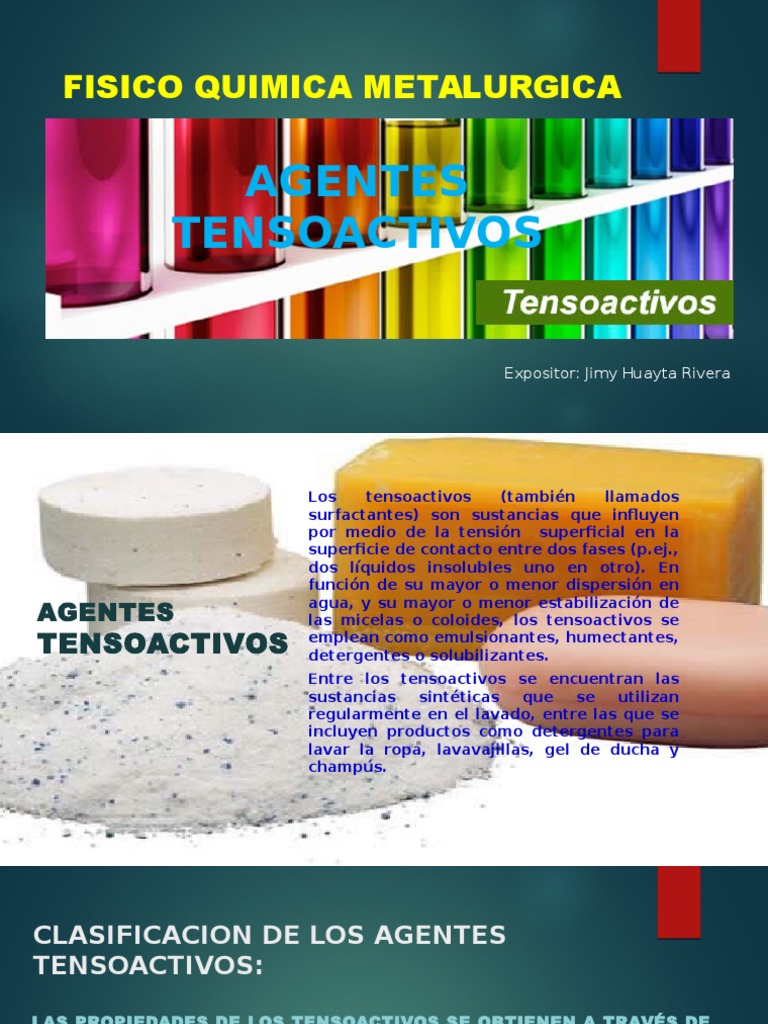 Fisico Quimica Metalurgica: Agentes Tensoactivos | Tensioactivo ...