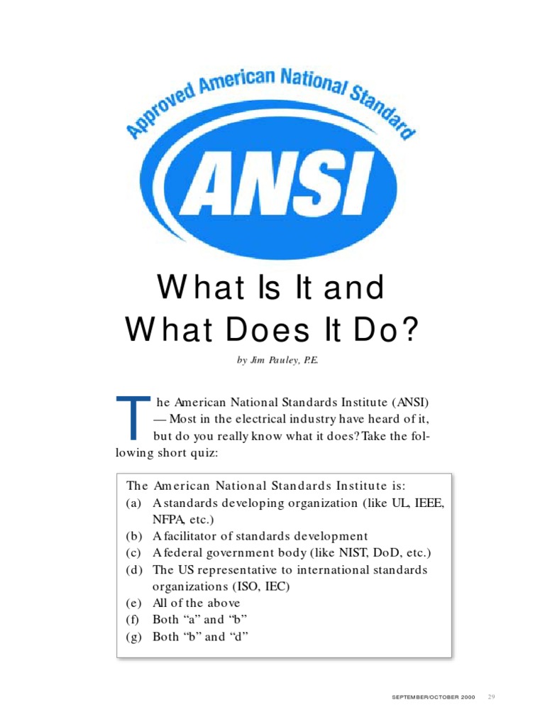 Que Es ANSI | PDF | Standardization | Reference