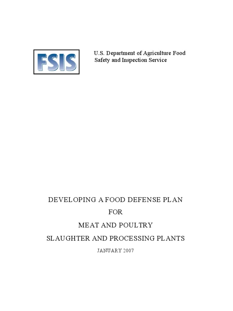 Food Defense Plan | PDF | Food Safety | Hazard Analysis And Critical ...