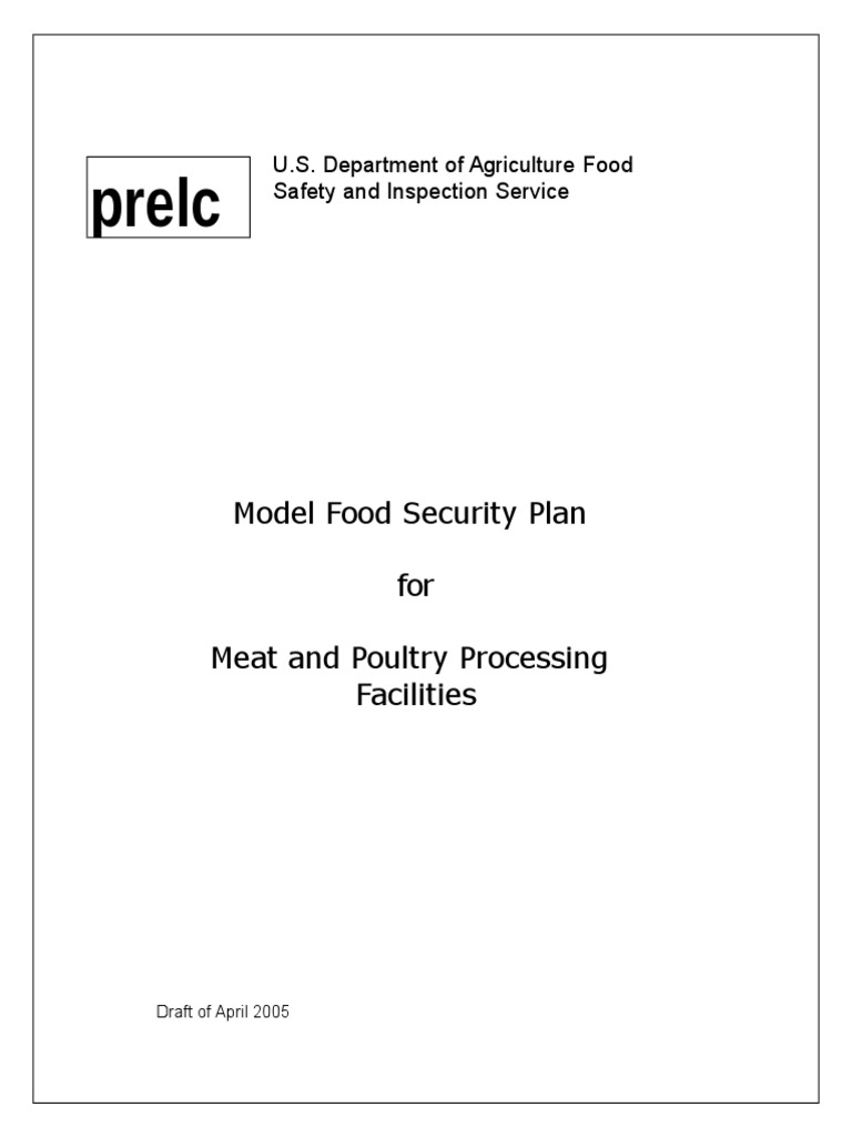Model Food Security Plan for Meat Processing | PDF | Threat (Computer ...