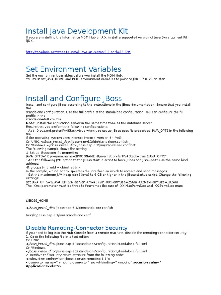 MDM Installation | PDF | Java Virtual Machine | Command Line Interface