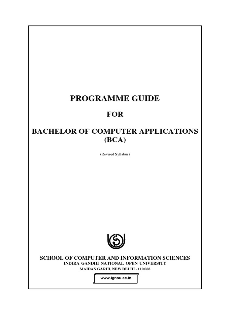 Bca Programme Guide 2012 | PDF | Instruction Set | Pointer (Computer Programming)