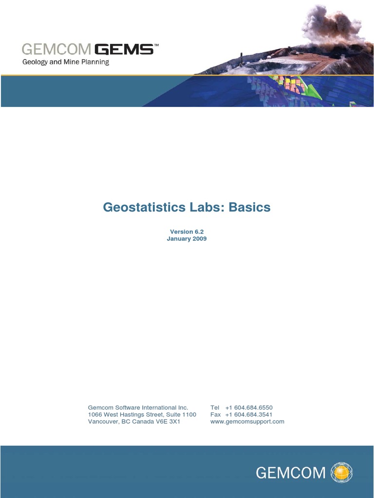 GEMS Geostats Labs1 Basics | PDF | Anisotropy | Chemistry
